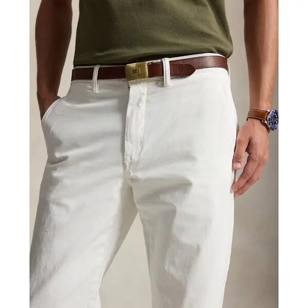 Ralph Lauren Stretch Straight Fit Washed Chino Pant - Ceramic White