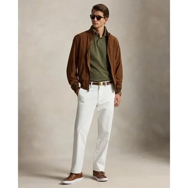 Ralph Lauren Stretch Straight Fit Washed Chino Pant - Ceramic White