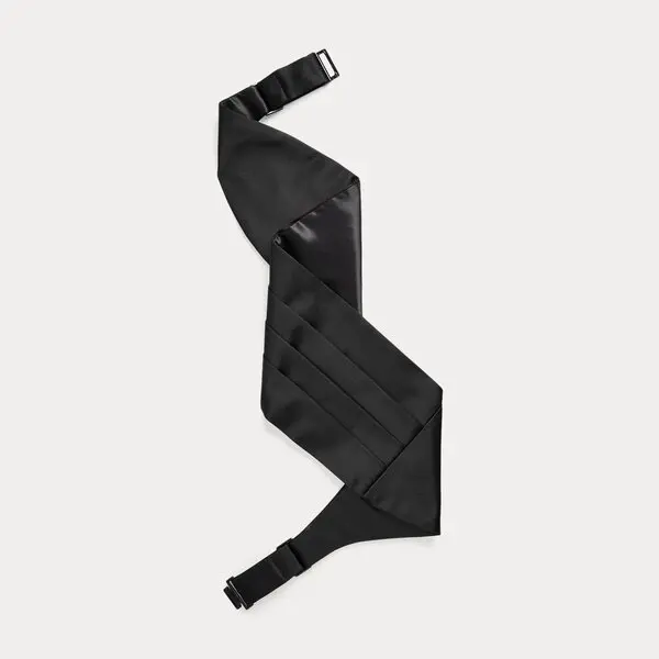 Ralph Lauren Silk Satin Cummerbund - Black