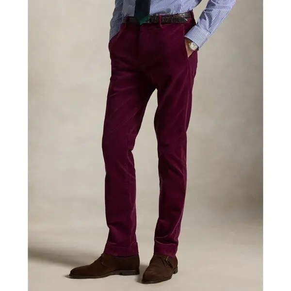 Ralph Lauren Andover Slim Fit Stretch Corduroy Pants - Ruby