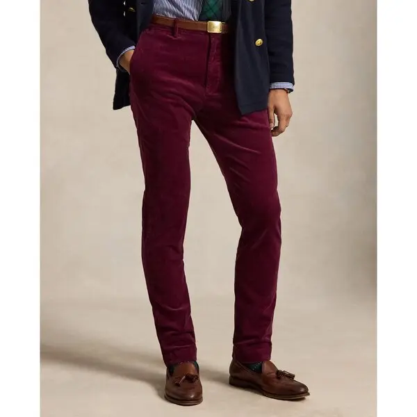 Ralph Lauren Andover Slim Fit Stretch Corduroy Pants - Ruby
