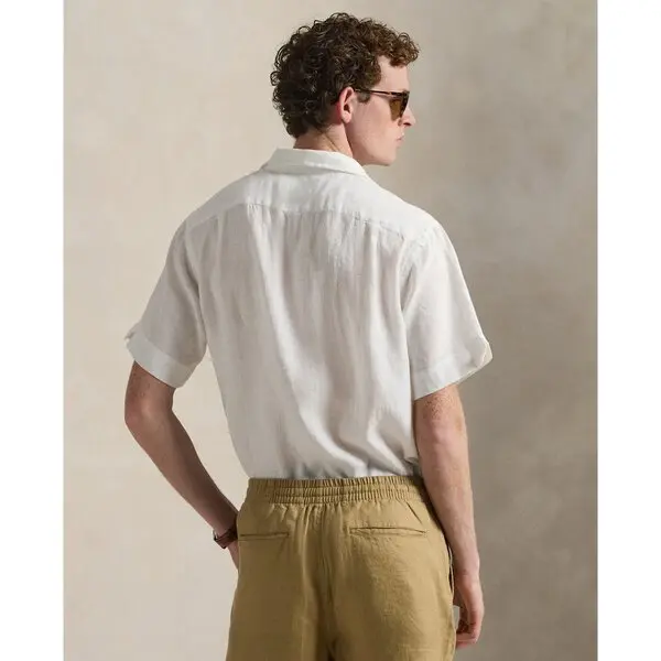 Ralph Lauren Classic Fit Linen Camp Shirt - White