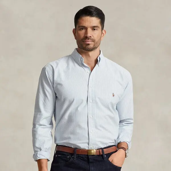 Ralph Lauren Striped Oxford Shirt - Blue