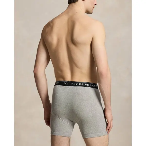 Ralph Lauren Cotton Wicking Boxer Brief 3-pack - Grey/red/black