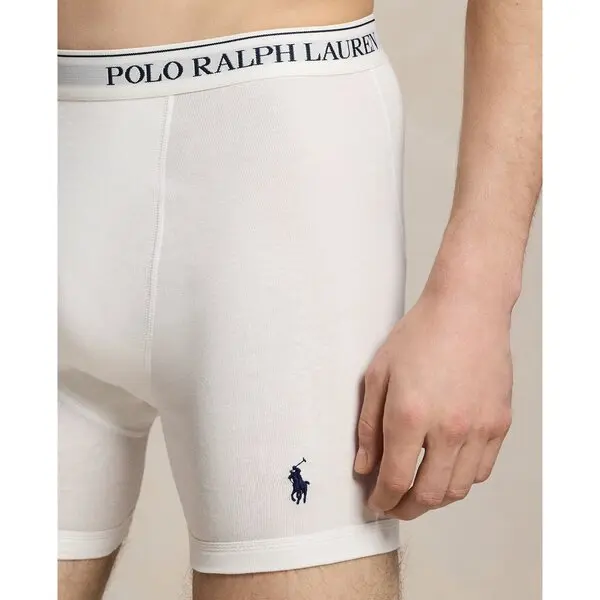 Ralph Lauren Cotton Wicking Boxer Brief 3-pack - White