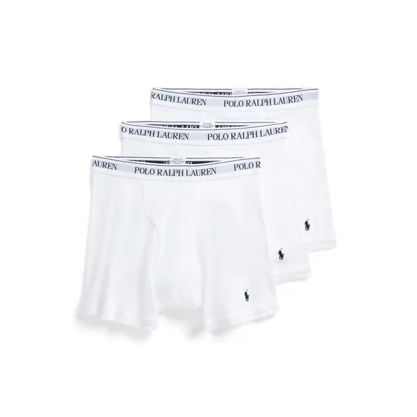 Ralph Lauren Cotton Wicking Boxer Brief 3-pack - White