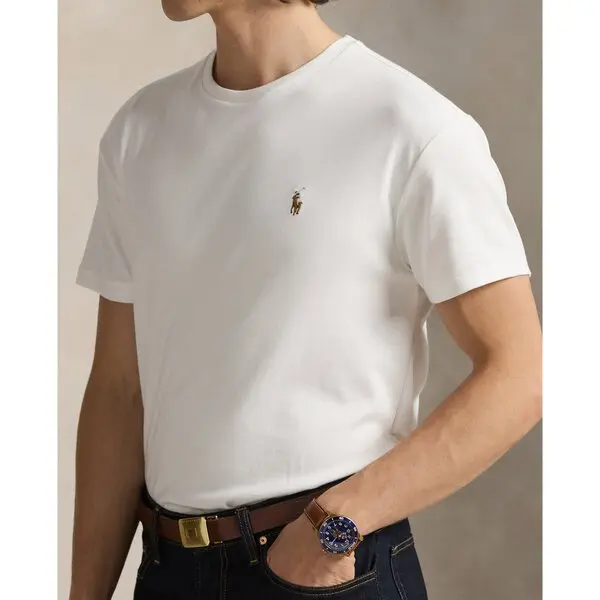 Ralph Lauren Classic Fit Soft Cotton Crewneck T-shirt - White