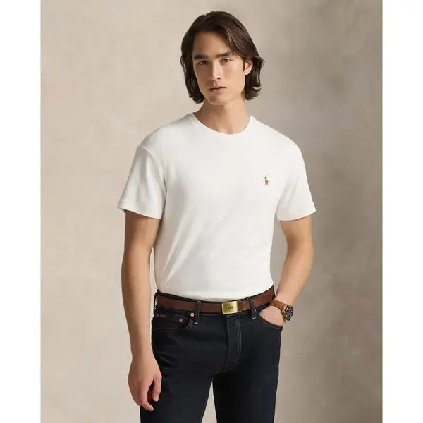 Ralph Lauren Classic Fit Soft Cotton Crewneck T-shirt - White