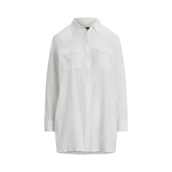 Ralph Lauren Crushed Cotton Camp Shirt Cover-up