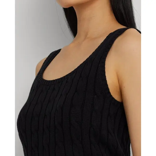 Ralph Lauren Cable-knit Sleeveless Sweater - Black