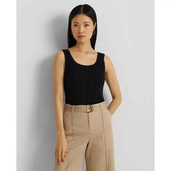 Ralph Lauren Cable-knit Sleeveless Sweater - Black