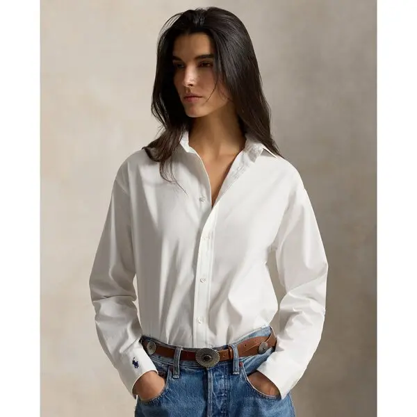 Ralph Lauren Relaxed Fit Cotton Shirt With Embroidered Pony