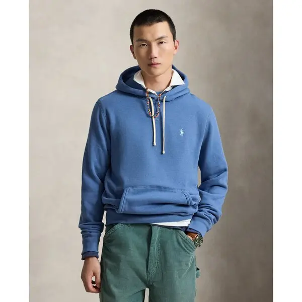 Ralph Lauren Fleece Hoodie With Embroidered Logo - Carson Blue