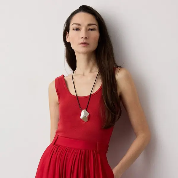 Ralph Lauren Ellis Rib-knit Cotton-blend Tank Top - Bright Red
