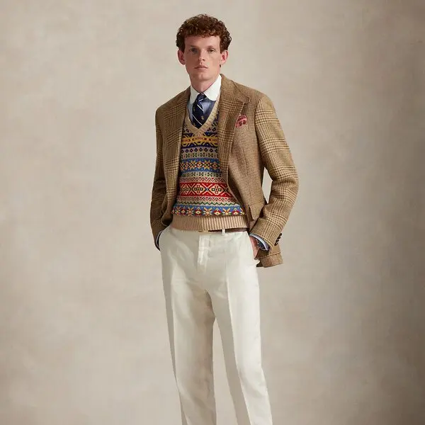 Ralph Lauren Linen Suit Trouser - Cream