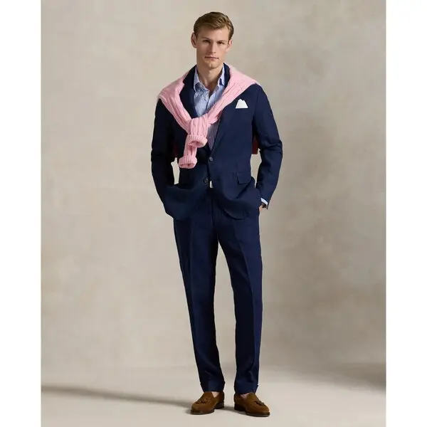 Ralph Lauren Linen Suit Trouser - Navy