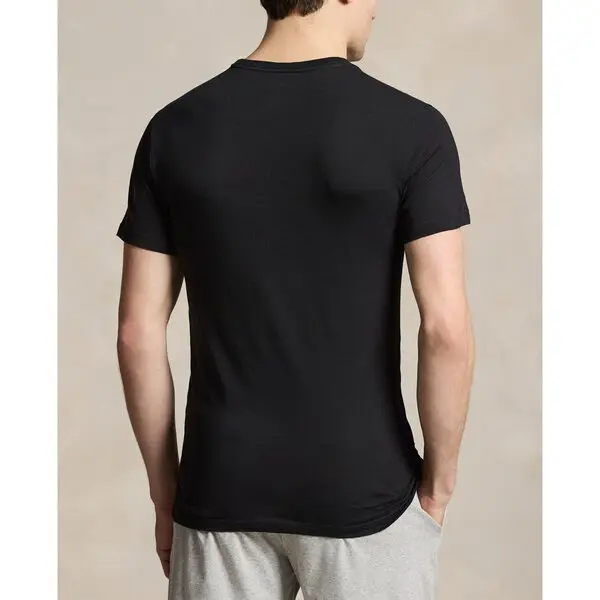 Ralph Lauren Slim Fit Wicking Crew 3-pack - Black