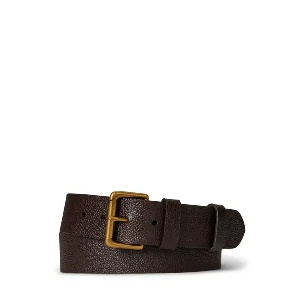 Ralph Lauren Pebbled Leather Roller-buckle Belt