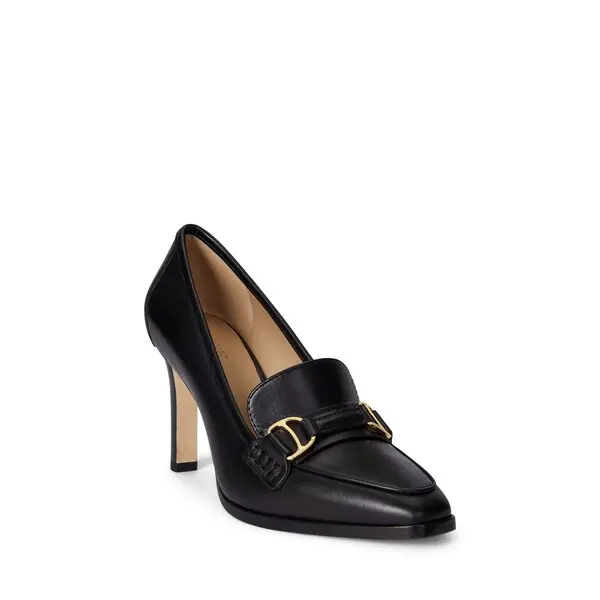 Ralph Lauren Tasha Leather Pump - Black