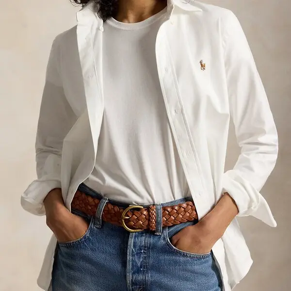 Ralph Lauren Braided Calfskin Belt - Cuoio
