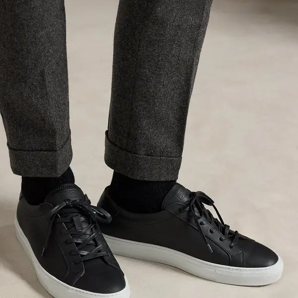Ralph Lauren Jermain Leather Sneaker - Black