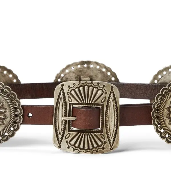 Ralph Lauren Metal-accent Leather Skinny Belt - Brown