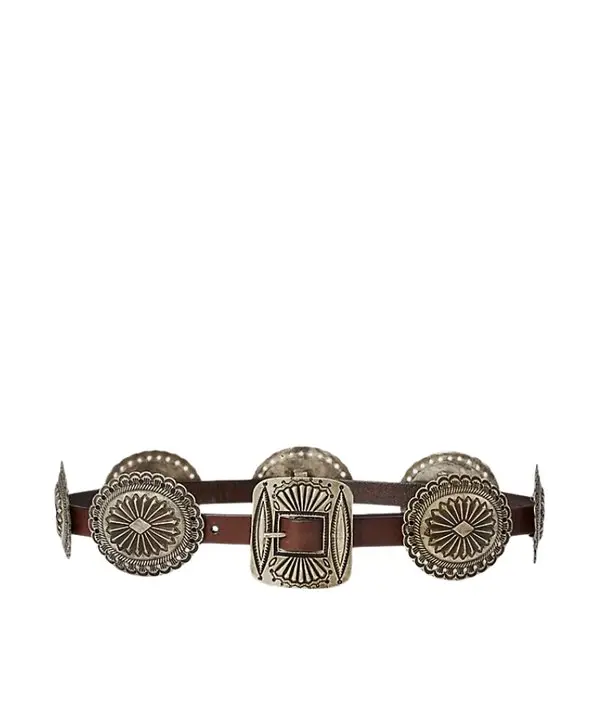 Ralph Lauren Metal-accent Leather Skinny Belt - Brown