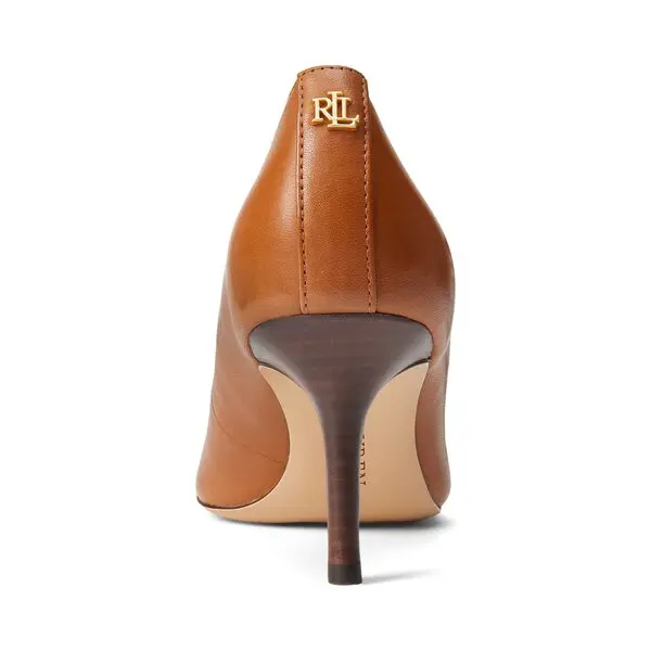 Ralph Lauren Lanette Leather Pump - Deep Saddle Tan