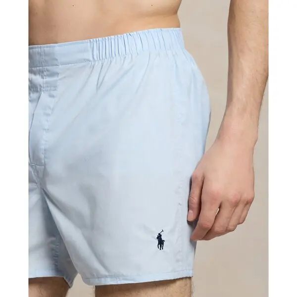 Ralph Lauren Classic Woven Cotton Boxer 3-pack - Blue/white/navy