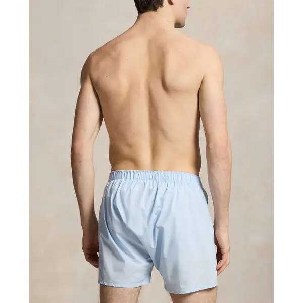Ralph Lauren Classic Woven Cotton Boxer 3-pack - Blue/white/navy