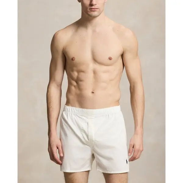 Ralph Lauren Classic Woven Cotton Boxer 3-pack - Blue/white/navy