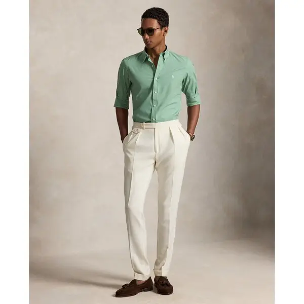 Ralph Lauren Slim Fit Stretch Poplin Shirt - Faded Mint