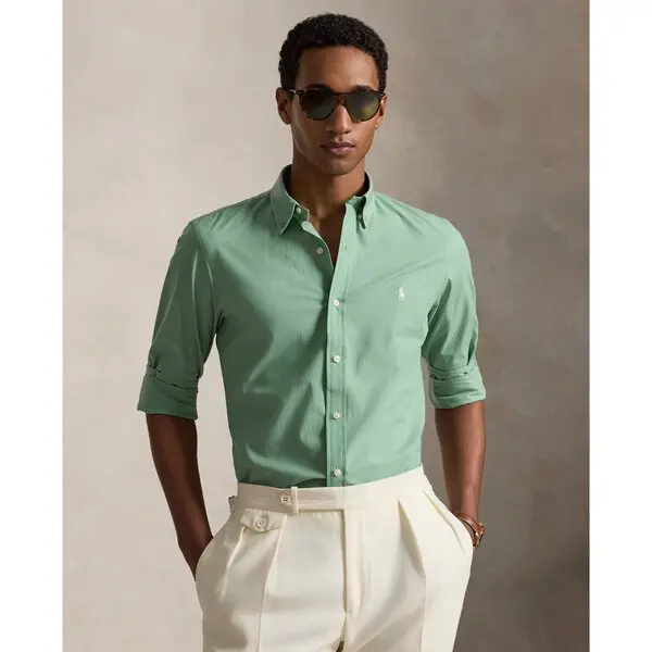Ralph Lauren Slim Fit Stretch Poplin Shirt - Faded Mint