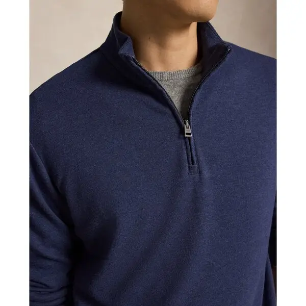 Ralph Lauren Textured Quarter-zip Pullover - Spring Navy Heather