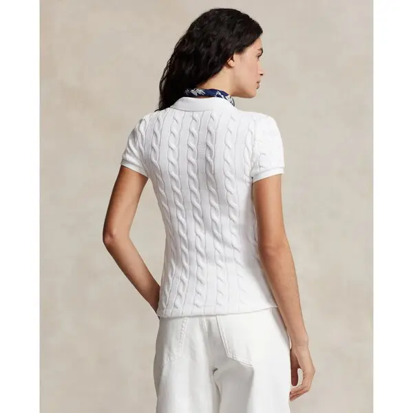 Ralph Lauren Cable-knit Polo Shirt - White