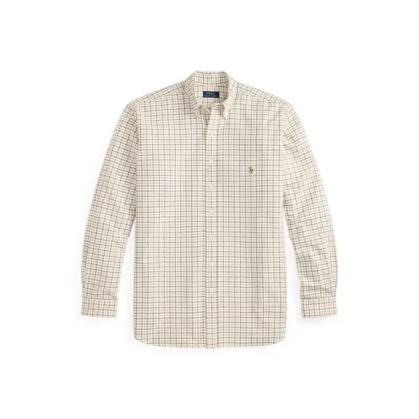 Ralph Lauren Tattersall Oxford Shirt - White Brown Multi