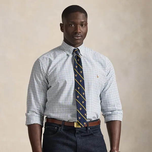 Ralph Lauren Tattersall Oxford Shirt - White/blue Multi