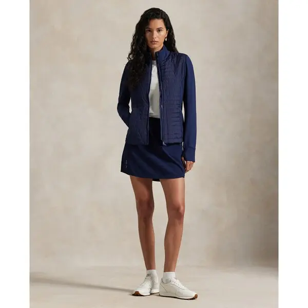 Ralph Lauren Rlx Hybrid French Terry Quilted Zip Jacket - Refined Navy