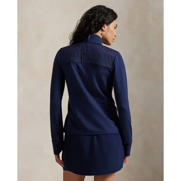 Ralph Lauren Rlx Hybrid French Terry Quilted Zip Jacket - Refined Navy