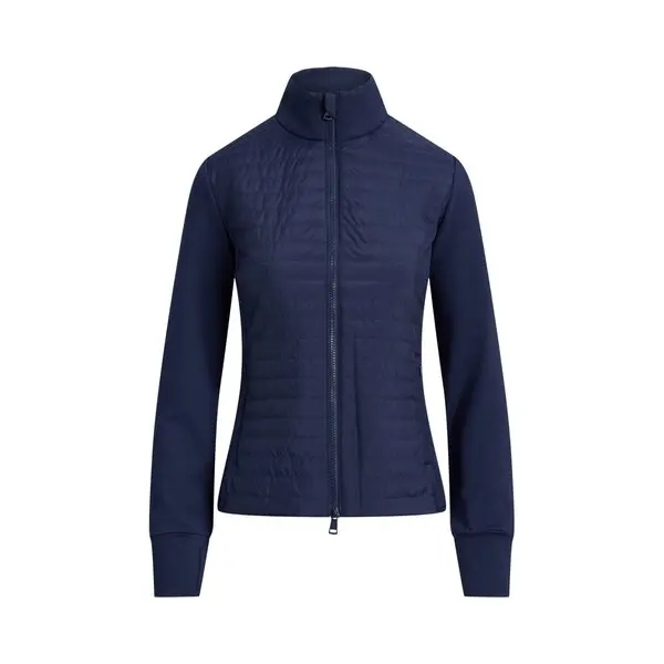 Ralph Lauren Rlx Hybrid French Terry Quilted Zip Jacket - Refined Navy
