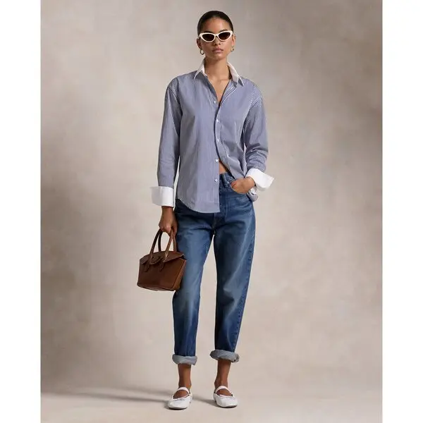 Ralph Lauren Striped Cotton Shirt With Extended Cuffs