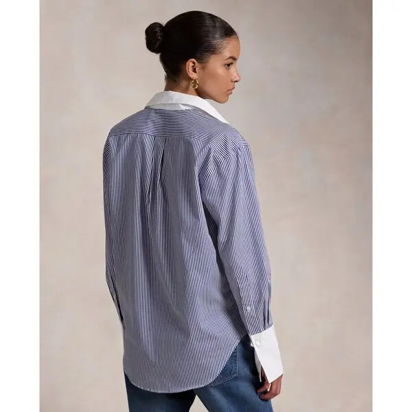 Ralph Lauren Striped Cotton Shirt With Extended Cuffs