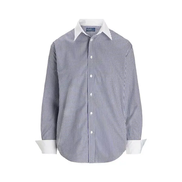Ralph Lauren Striped Cotton Shirt With Extended Cuffs
