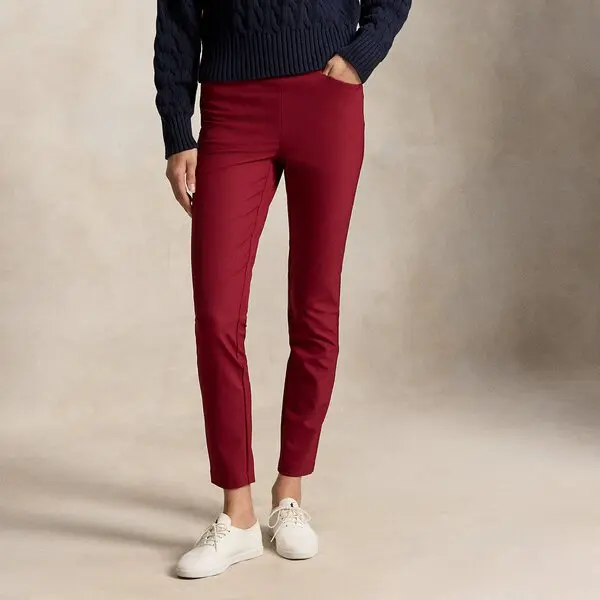 Ralph Lauren Stretch Twill Slim Fit Pants - Garnet