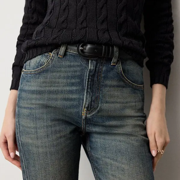 Ralph Lauren Calfskin Belt - Black