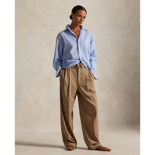 Ralph Lauren End-on-end Cotton Oversized Shirt