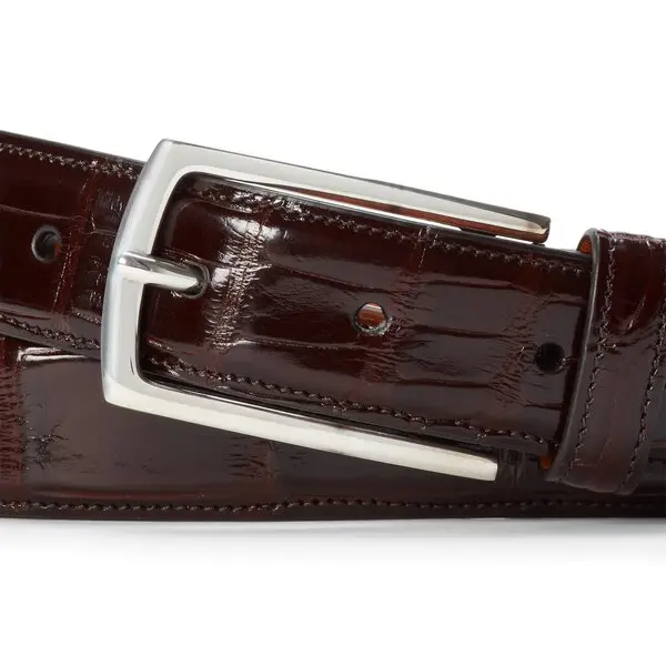 Ralph Lauren Alligator Belt - Brown