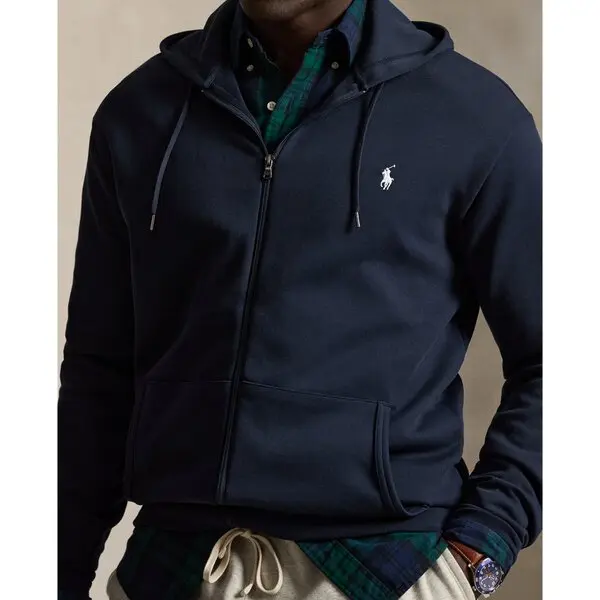 Ralph Lauren Double-knit Full-zip Hoodie - Aviator Navy