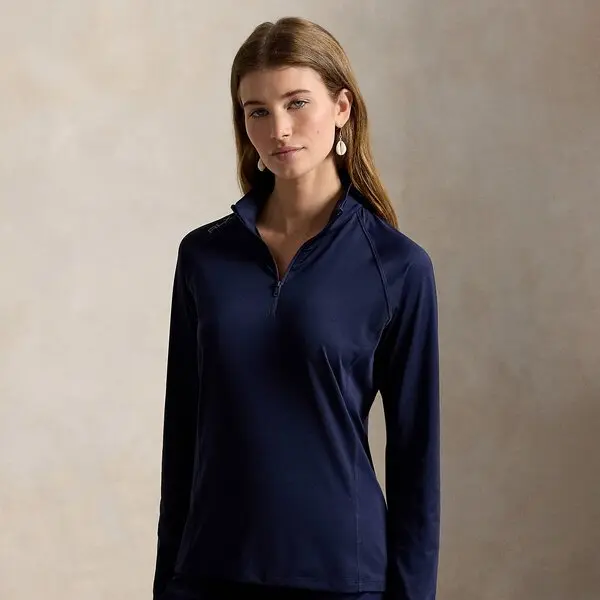 Ralph Lauren Rlx Stretch Jersey Quarter-zip Pullover - Refined Navy