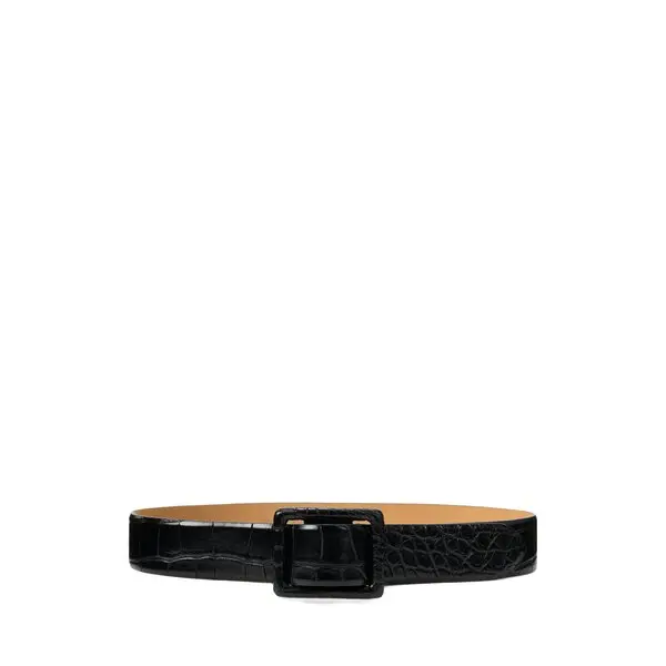 Ralph Lauren Trench Buckle Alligator Belt - Black